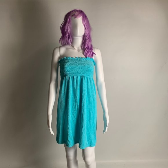 wild fable | Swim | Nwt Blue Terry Cloth Convertible Tube Top Dress ...